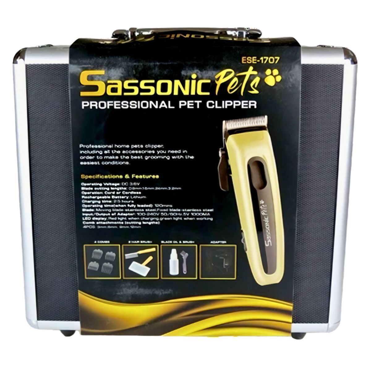 מכונת תספורת לבעלי חיים SASSONIC ססוניק PETS ESE1707 | מגוון מוצרי שיער ...