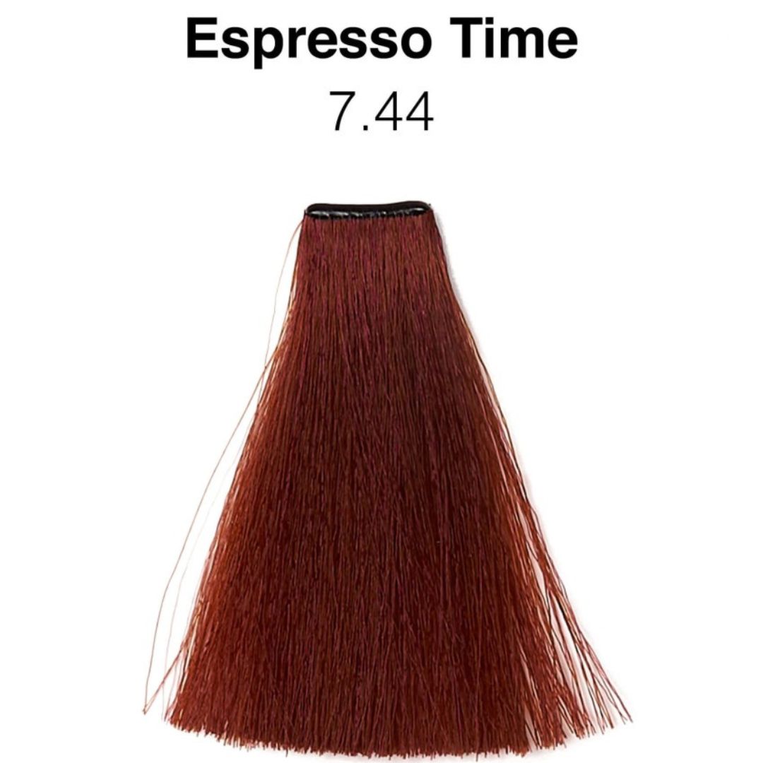 צבע לשיער 7.44 - Intense Copper Blond צבע אספרסו טיים, צבע שיער טבעוני ...